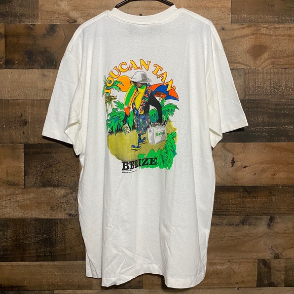 Shirts | Vintage Belize Toucan Tan Single Stitch Tshirt Size Xxl | Poshmark
